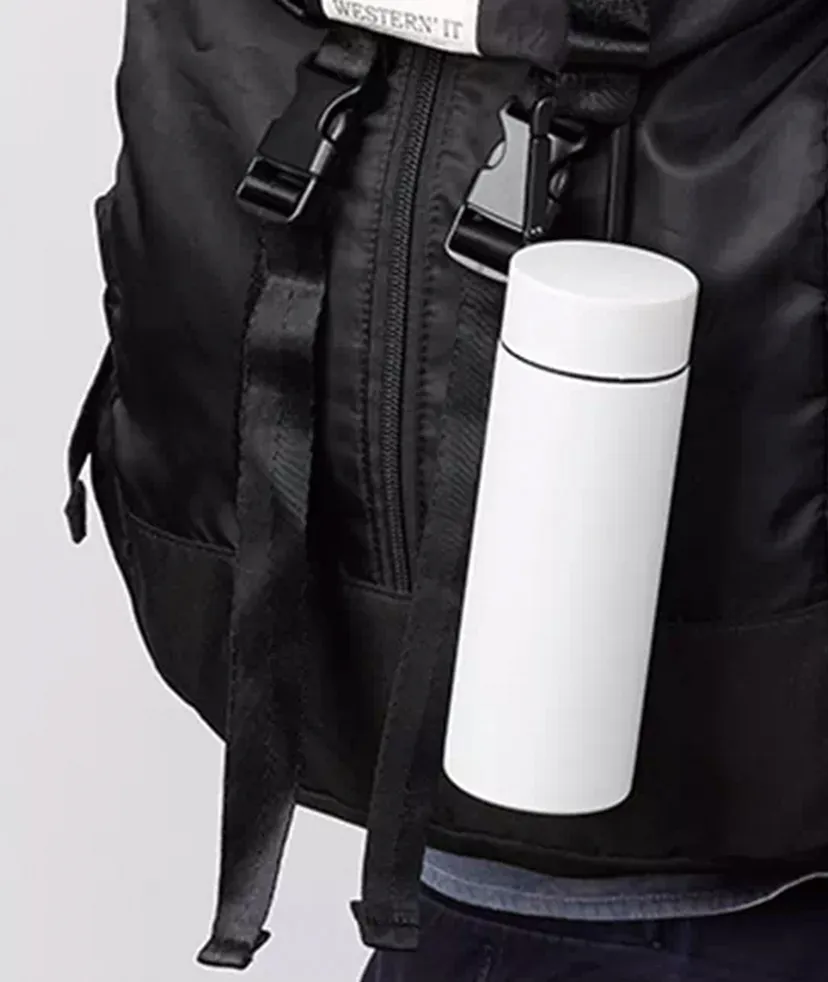 MOTTERUカラビナハンドルサーモステンレスボトル 130ml (30個〜) | オリジナルのスウェット・Tシャツなどオリジナルプリントの専門店【スウェット.jp】